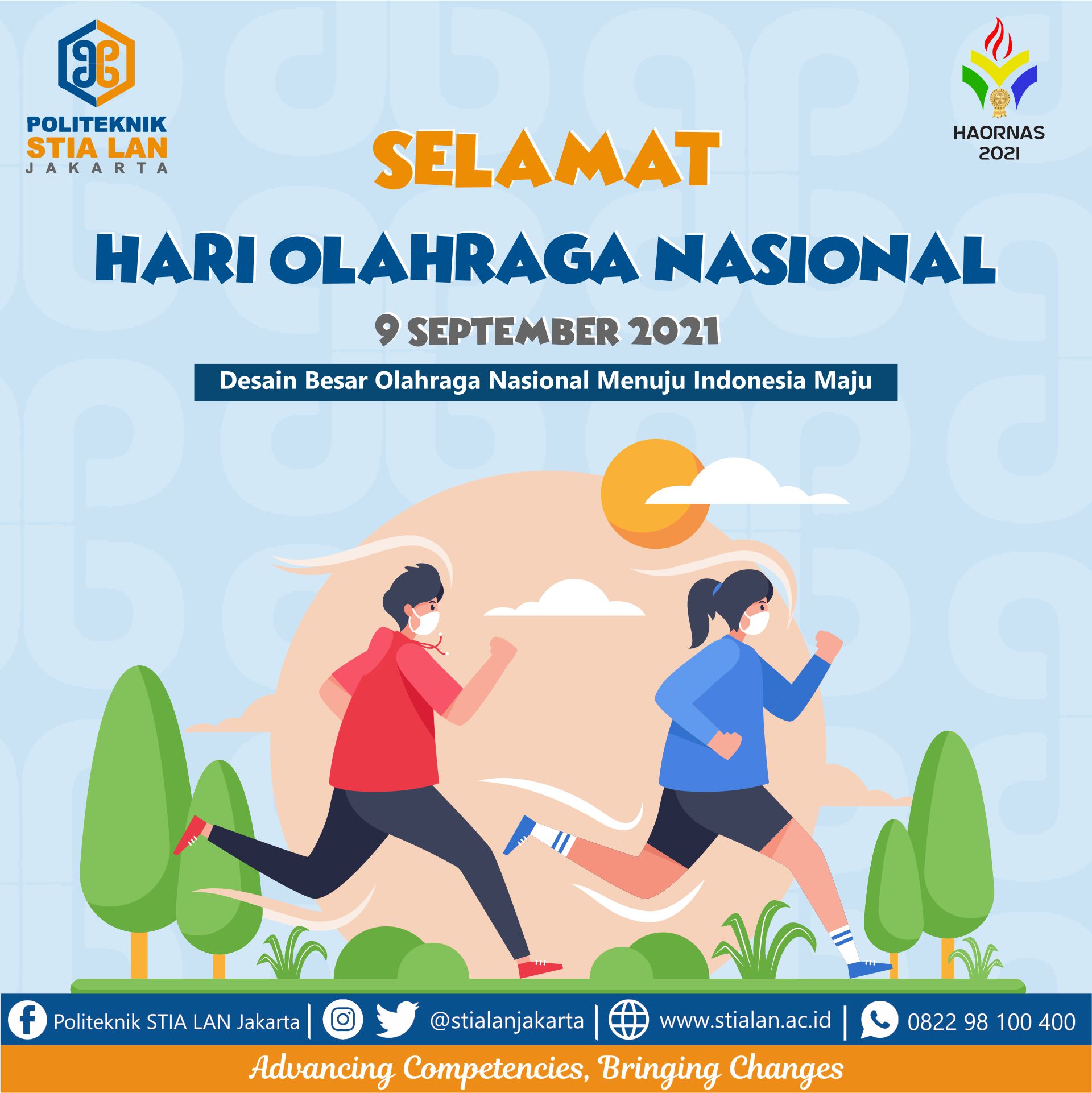 Selamat Hari Olahraga Nasional. 9 September 2021. – Politeknik STIA LAN Jakarta