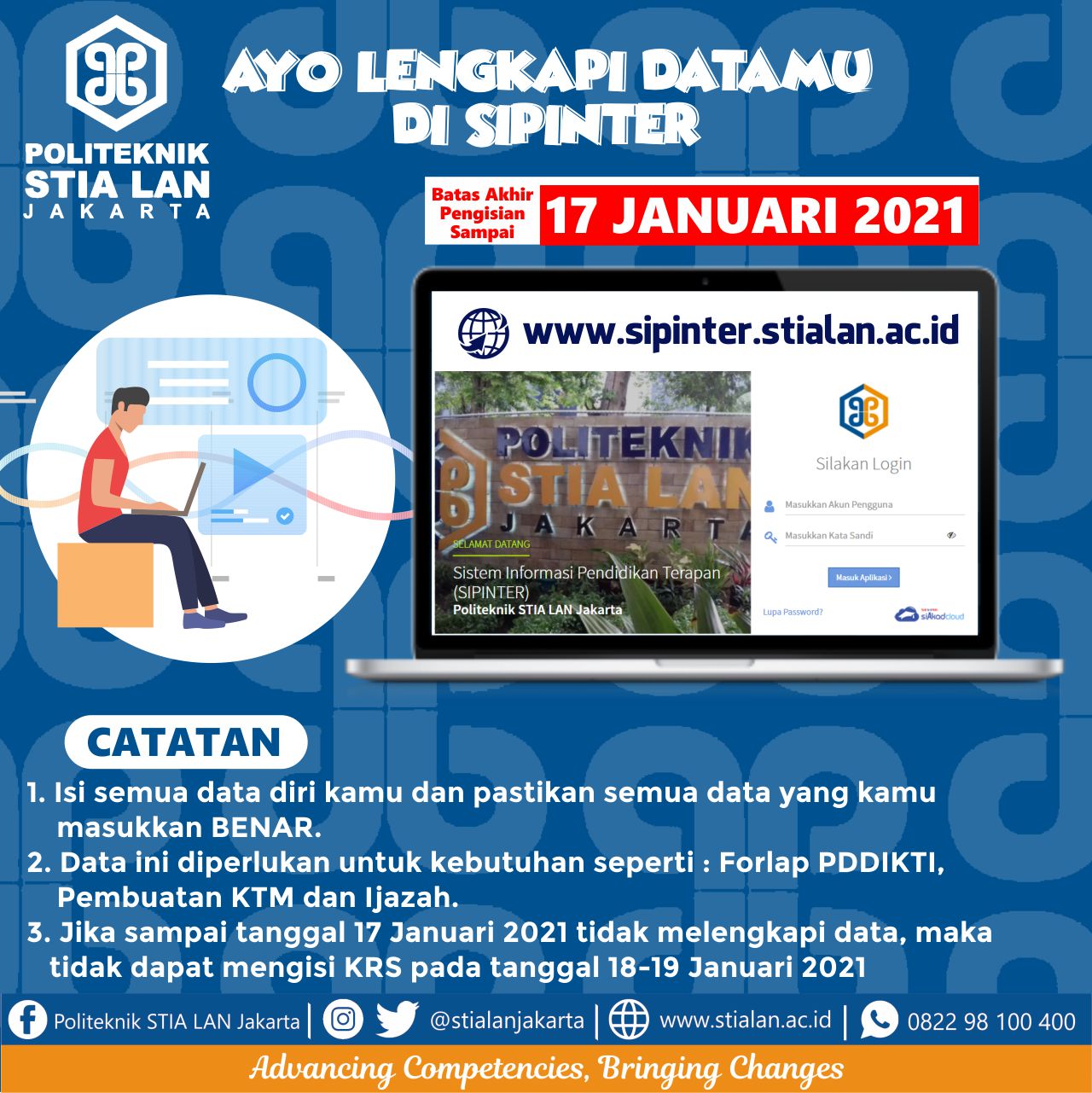 Lengkapi Datamu Di sipinter – Politeknik STIA LAN Jakarta