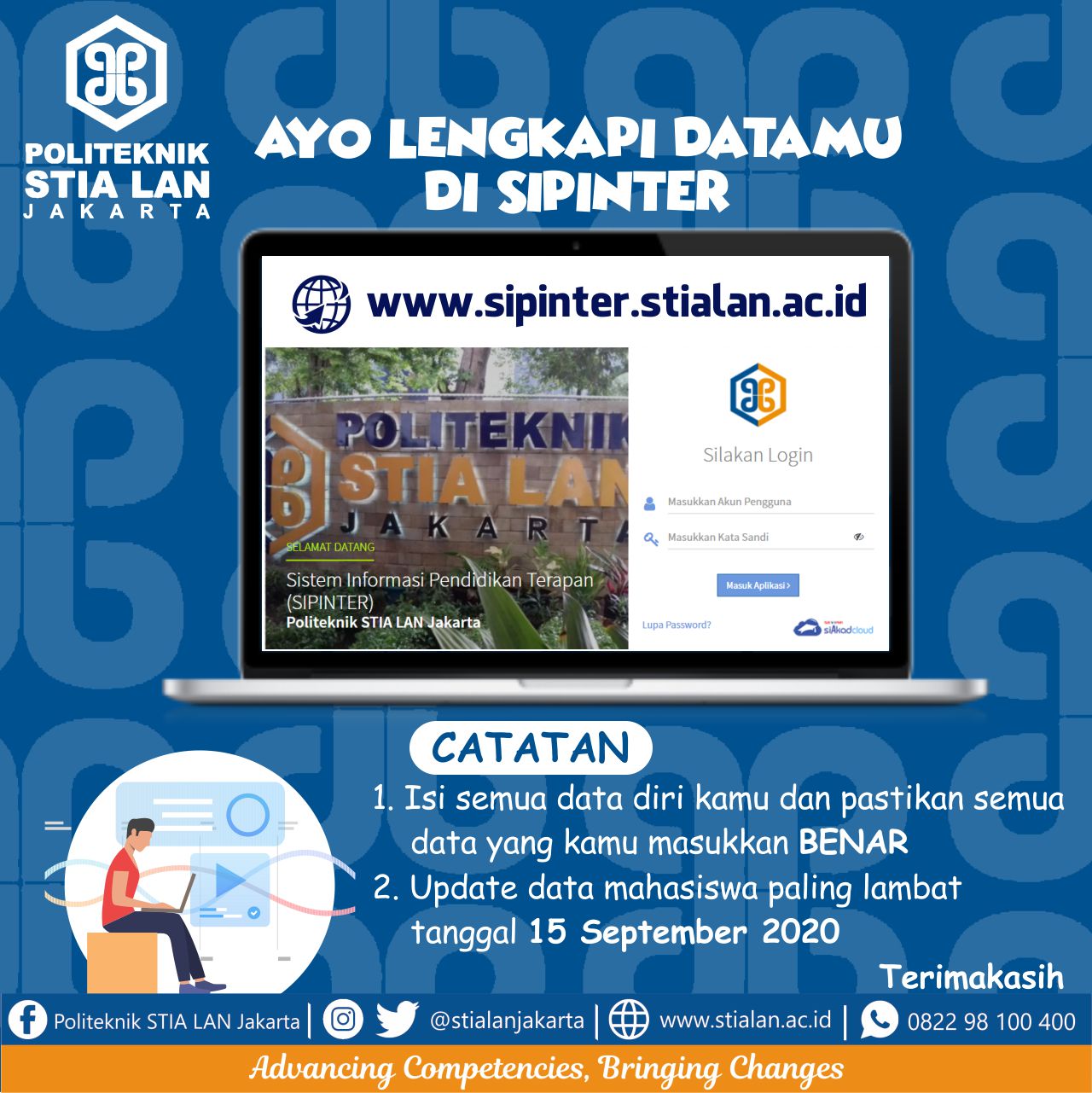 Ayo Lengkapi Datamu di sipinter – Politeknik STIA LAN Jakarta