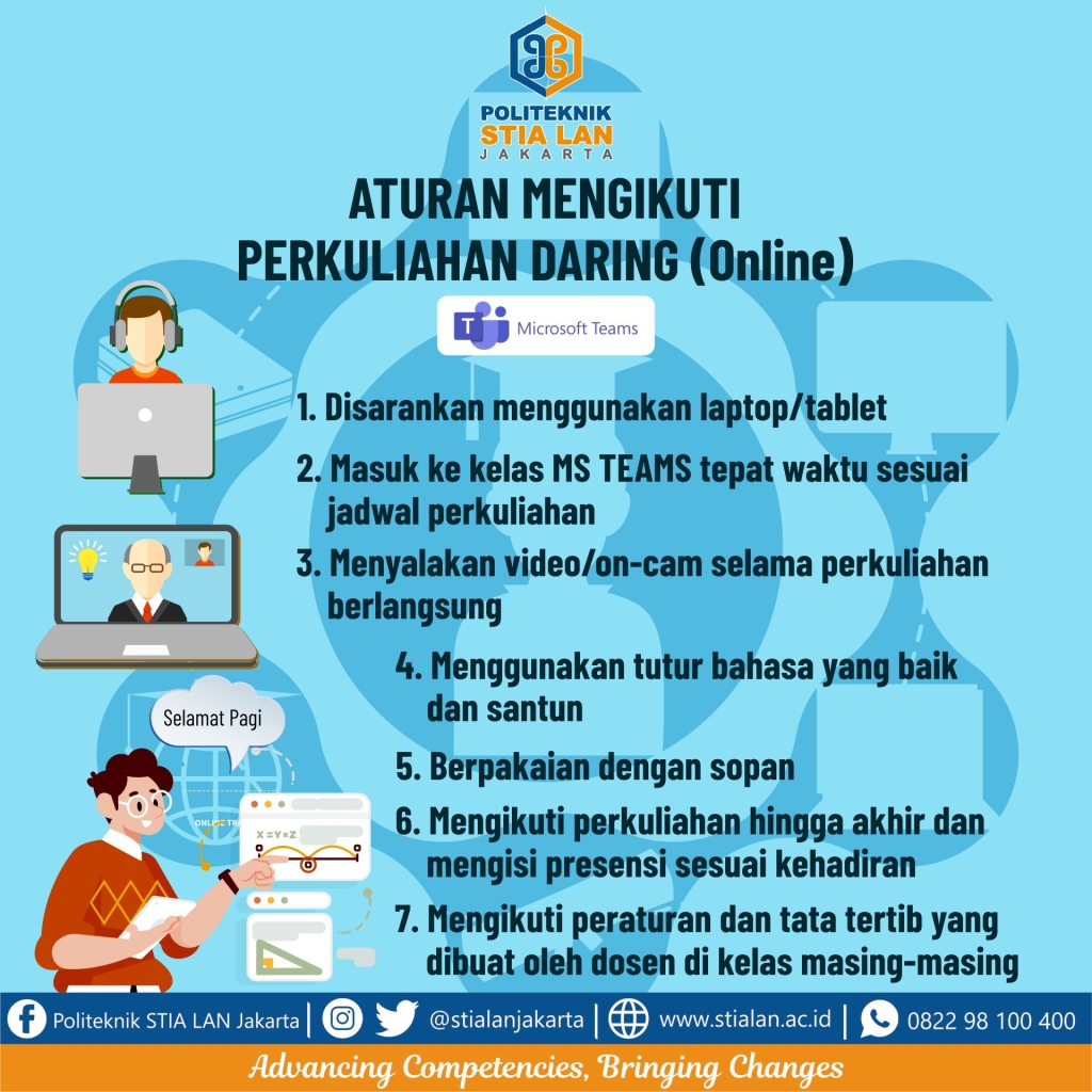 Aturan Mengikuti Perkuliahan Daring (Online) – Politeknik STIA LAN Jakarta