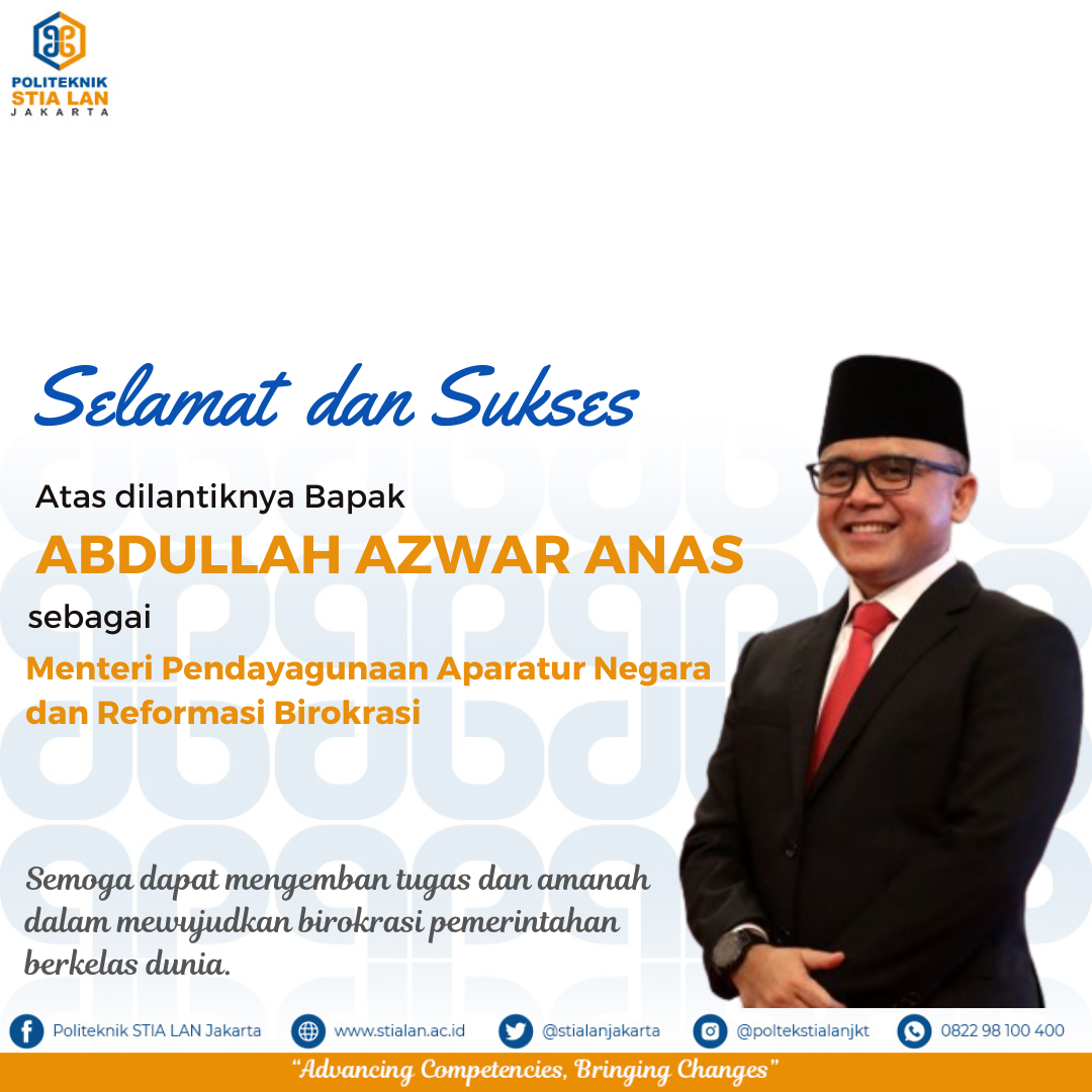 Selamat dan Sukses kepada Bapak Abdullah Azwar Anas – Politeknik STIA ...